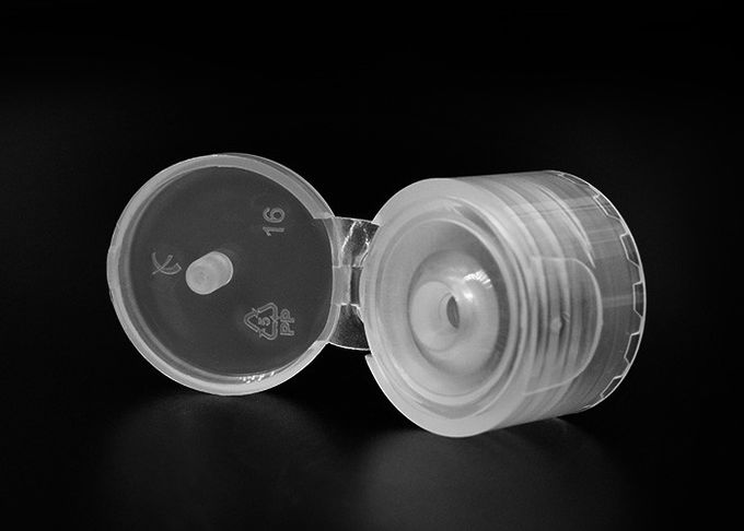 Translucent Plastic Flip Top Dispensing Caps Fully Tighten Non Leak