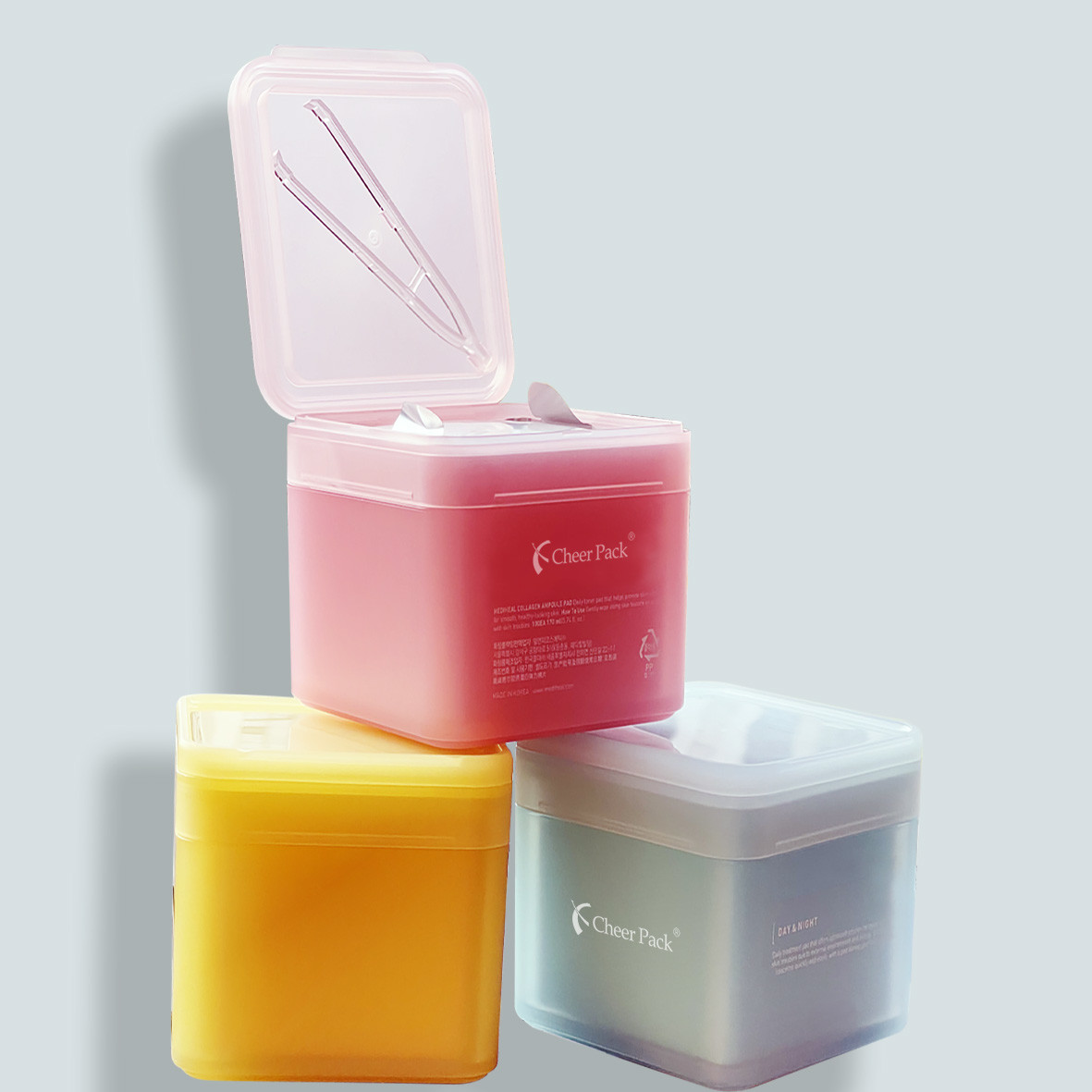 PP And PCR Materials Square With Flip Cover And Clip , Salicylic Acid ...