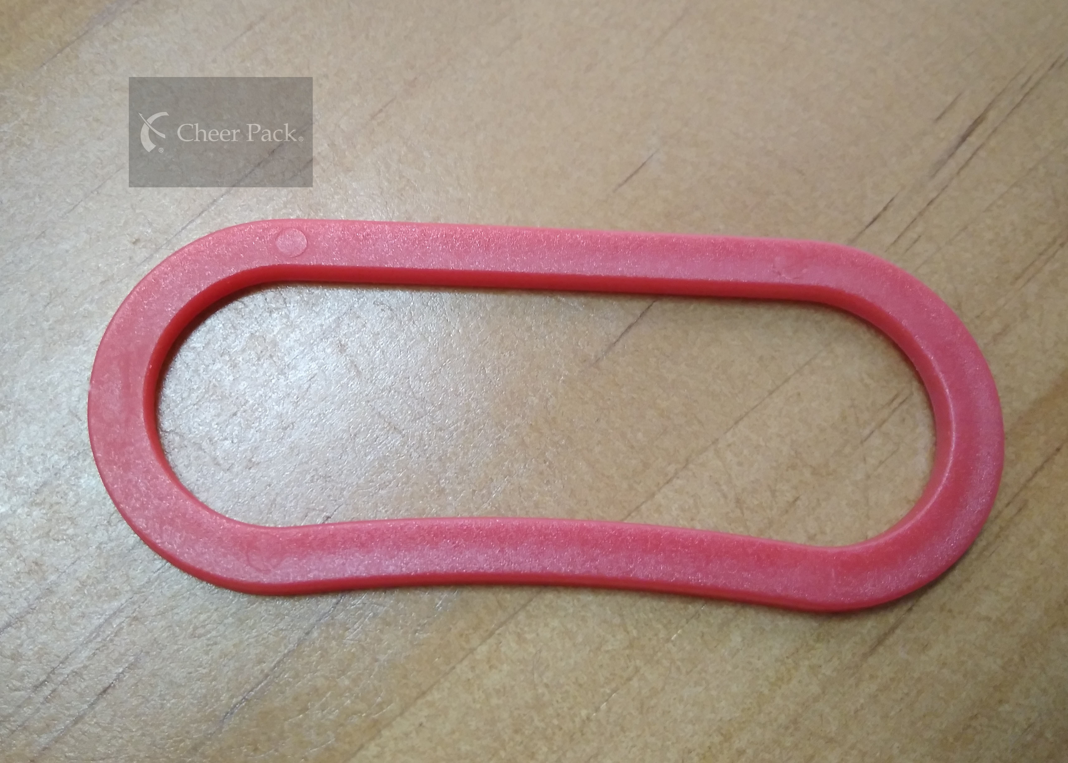 Heat Seal Style Plastic Bag Handles Red Color PE Carrier Bag Handle Holder