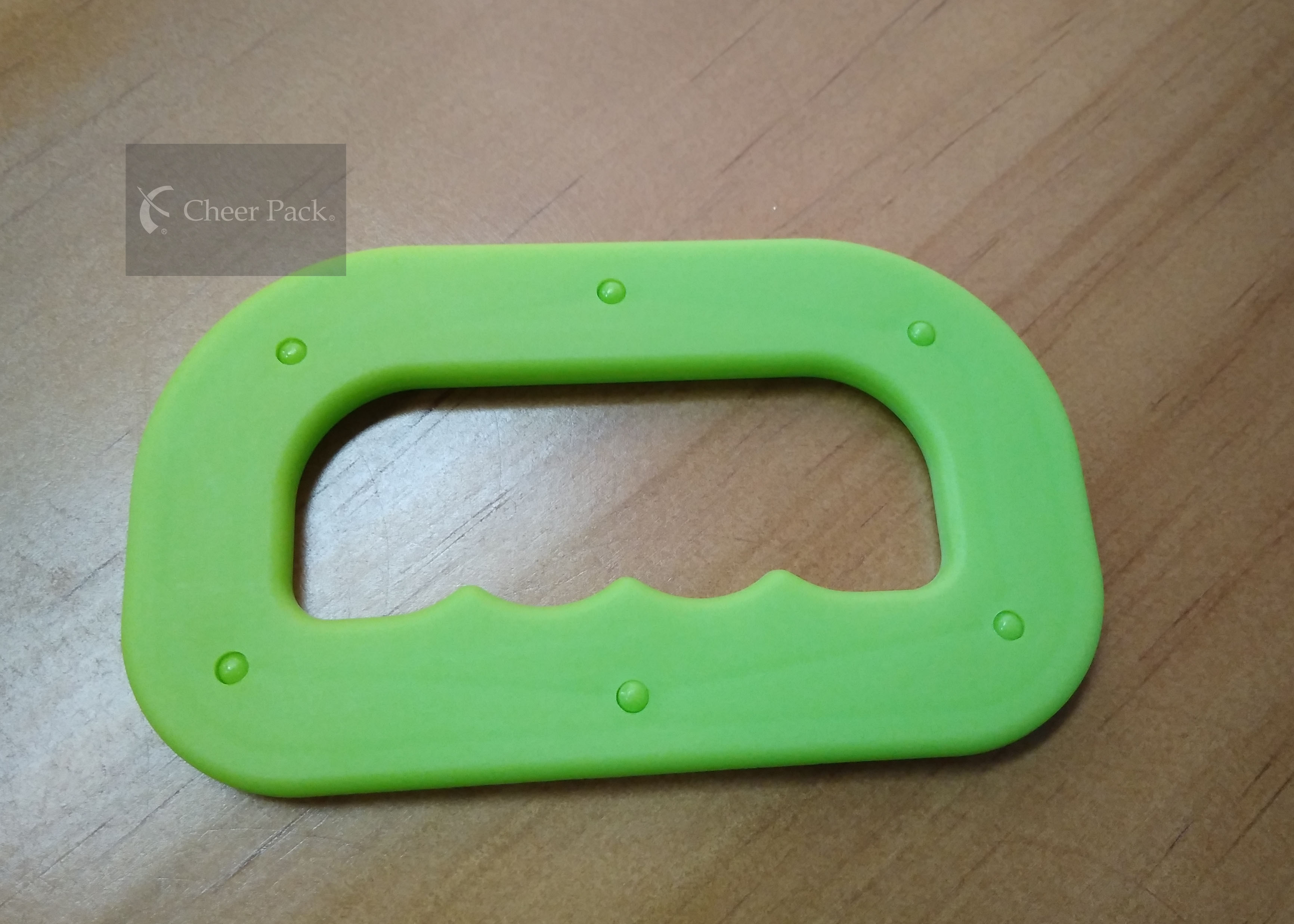 Professional Green Color Plastic Bag Handles , Grocery Bag Carrier Handle