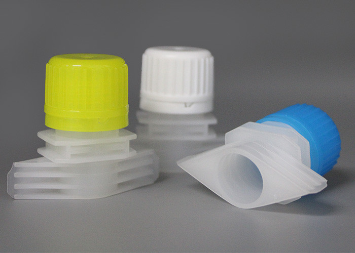 Colorful Plastic Spout Screw Cap For Stand Up Pouches Automatic Filled