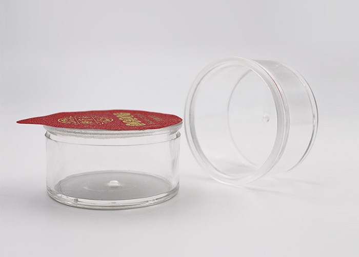 PS Clear Small Round Clear Plastic Containers 25 Cram Capacity For Tea ...