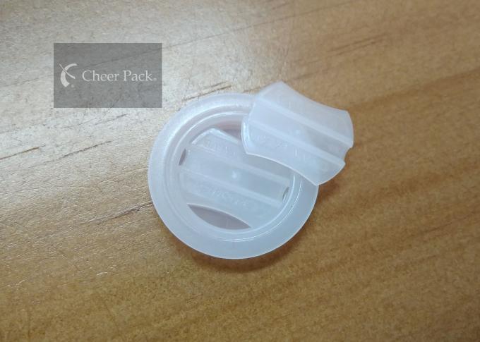 White One Way Air Valve Plastic 23mm Dia For Coffee Packaging , Five Holes