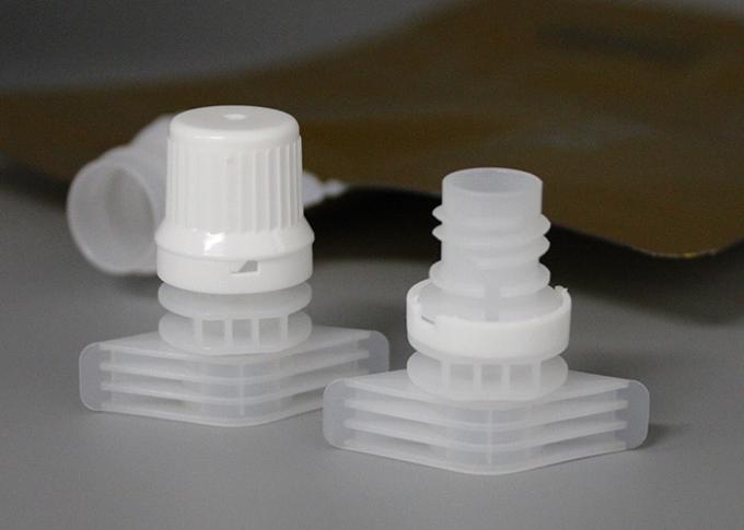 White Plastic Spout With Caps Could Automatic Filling Packing On Spout ...