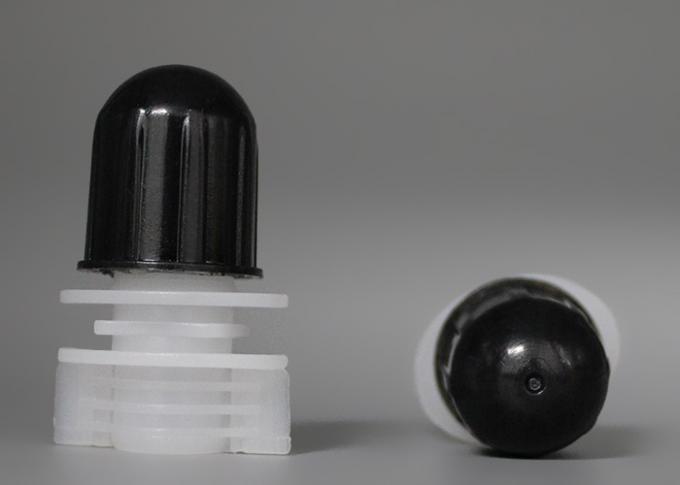 Customized 1mm Thickness Gray Or Black Plastic Spout Caps / Screw On ...
