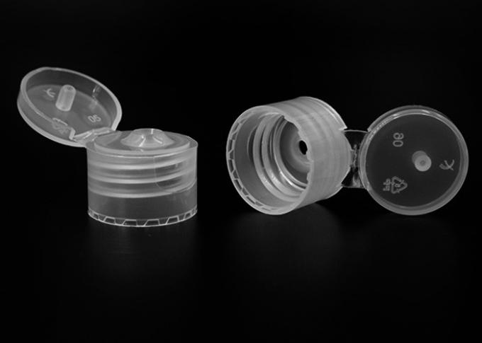 Translucent Plastic Flip Top Dispensing Caps Fully Tighten Non Leak