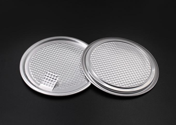 65mm 211# Aluminum Easy Open Foil Lid Seals For Food Can Packaging